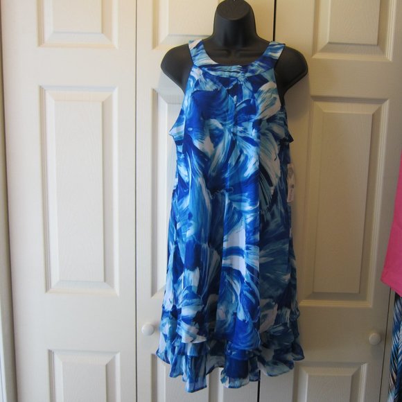 Studio One | Dresses | Studio One Nwt Bright Teal Royal Blue Flirty ...